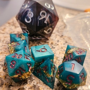 Metal Dice / Ice Storm / Dnd Dice Metal / Blue Luminance - Etsy