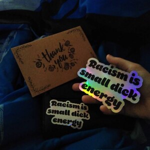 Holographic Anti Racism Sticker | Etsy