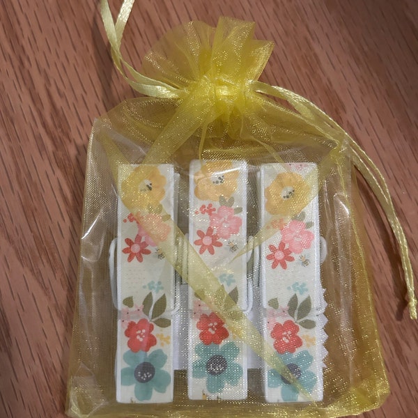 Spring Flowers Chip Snack Clips Set/3 - Etsy