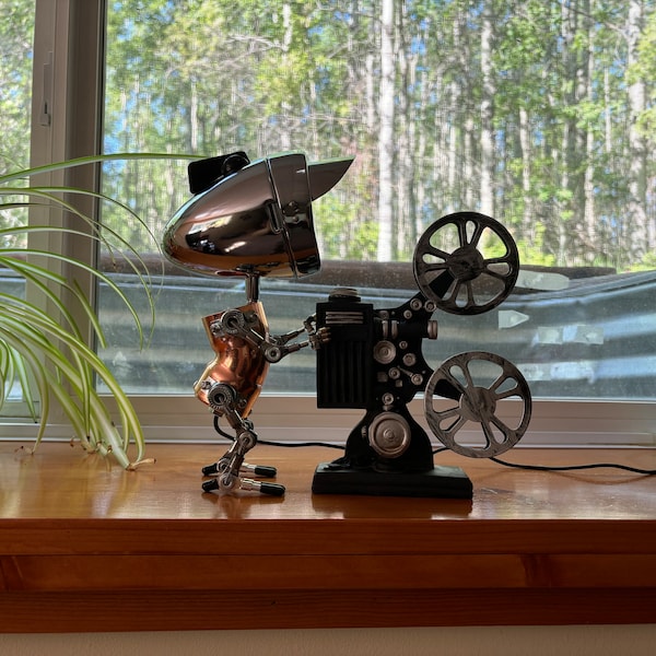 Steampunk Robot Desk Lamps Robot Lamp Astro Man - Etsy