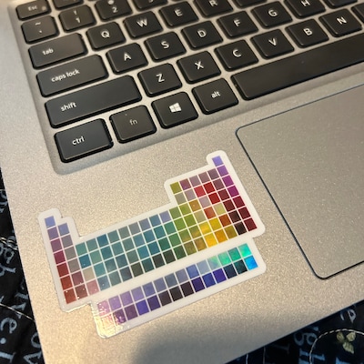 Sticker // Vinyl Holographic Periodic Table, Science Art 3 Inches ...