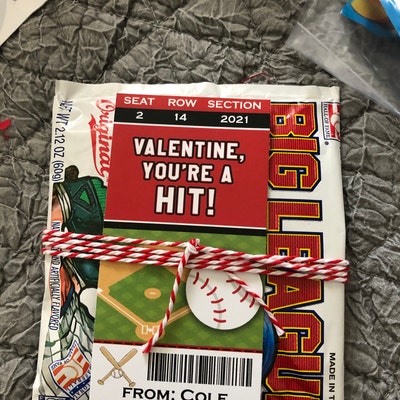 Baseball Valentine Cards, Personalized Kids Valentine's Day Card ...