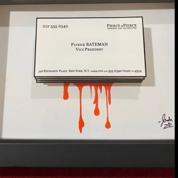 Patrick Bateman Business Card American Psycho Business Card 3D Art ...