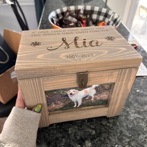 Personalized Pet Memory Box / Urn With Name and Quote or Poem - Etsy