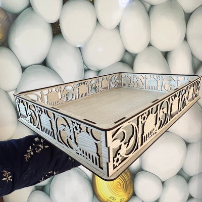 Two 4 Tier Mobile Display Shelf Stands, SVG Laser Cutting Display Stand ...