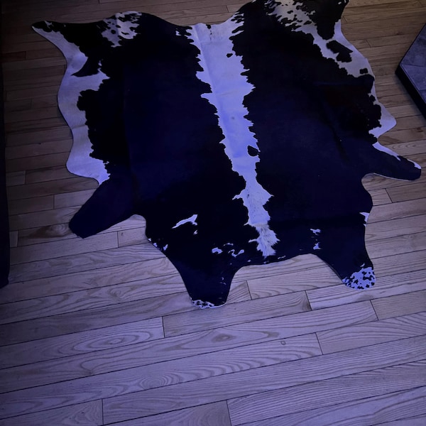 Genuine Black and White Cowhide for Western Home Decor, Luxurious ...