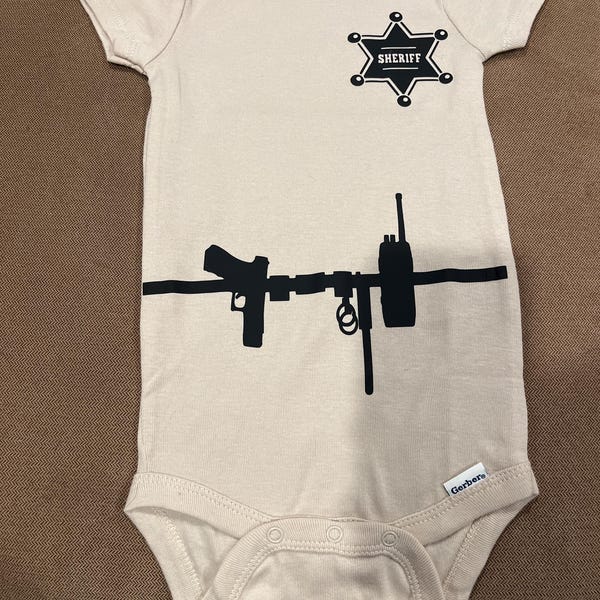 Law Enforcement Baby Gift. Sheriff Baby Outfit. Baby Outfit ...