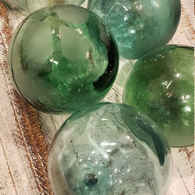 Six Different Colored Authentic Japanese Glass Floats, Alaska Beach ...
