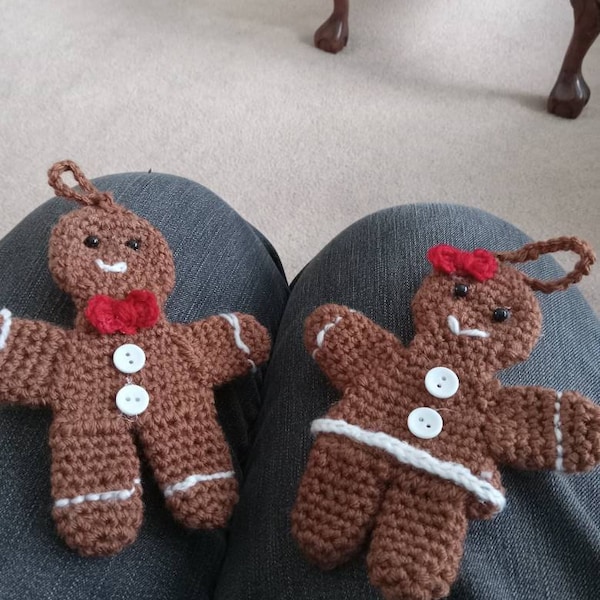 Gingerbread Boy and Girl Crochet Pattern - Etsy