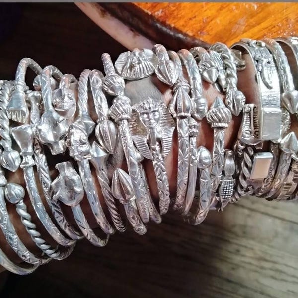 Fist .925 Sterling Silver West Indian Bangles, Bangle Set, Caribbean ...