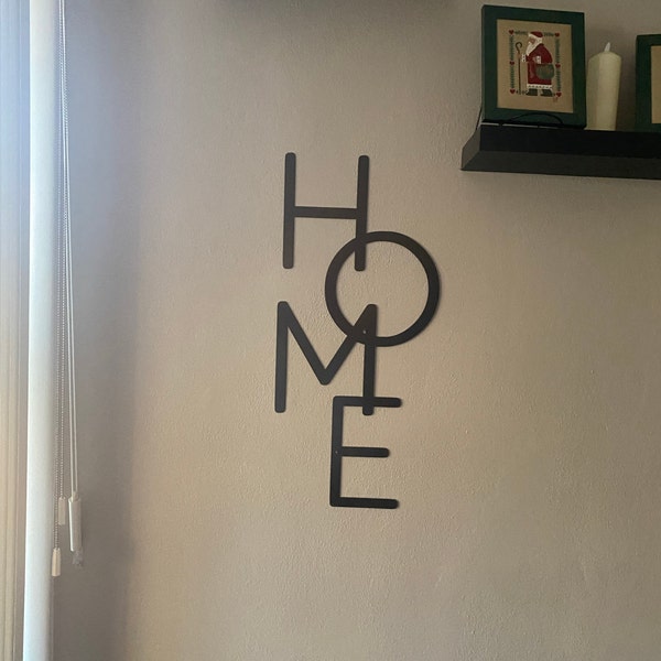 Vertical Home Sign | Metal Home Sign | Entryway Wall Decor | New Home ...