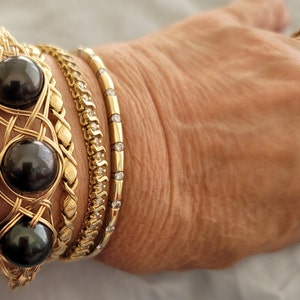 PUALANI Bracelet Sterling Silver and 14K Gold Filled Wrapped Hawaiian ...