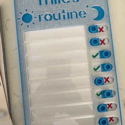 Sliding Routine Chart Chore Chart Daily Checklist Kids - Etsy