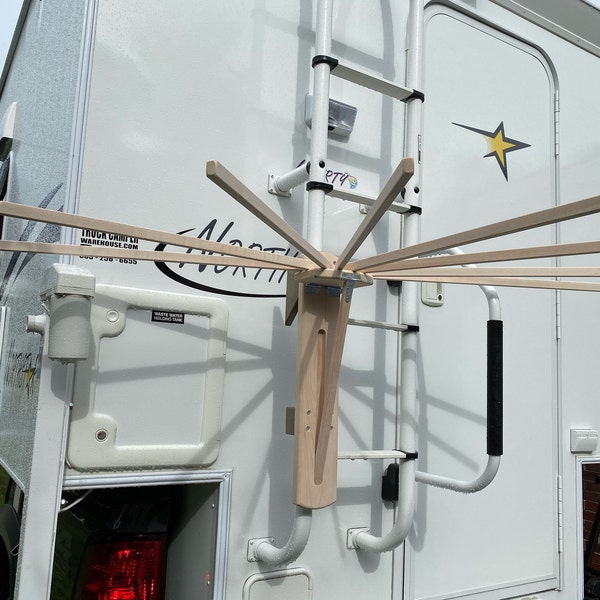 Folding Spiral Clothes Drying Rack Wooden - Amish Handmade - Etsy