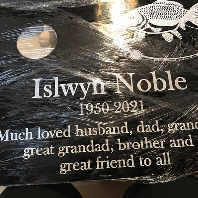 Fish Fishing Memorial Grave Marker Fishing Memorial Plaque Personalised ...