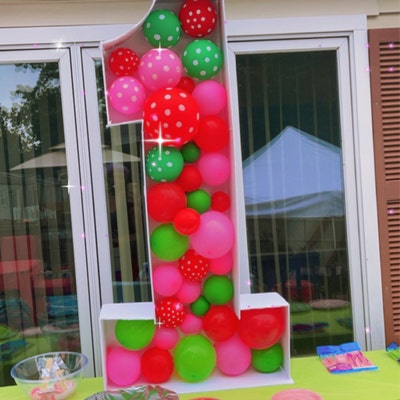 Number 1, Mosaic Numbers, Number One Mosaic Template From Balloons ...