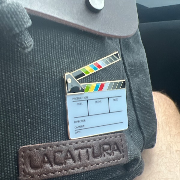 MOVABLE Film Slate Enamel Pin (blank) - by Chloe Cruz - Etsy