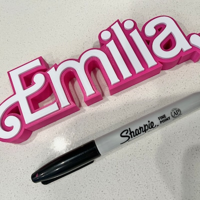 Personalized Name Sign, Barbie Cake Charm, Room Sign, Gift for Her ...