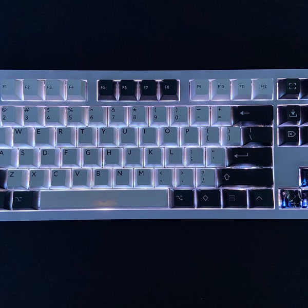 Cherry Profile Artisan Keycaps 'white Base With Red and Gold' Flake ...