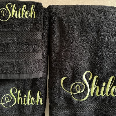 Monogram Towel Set/personalized Bath Towel Set/ Custom Towel Set ...