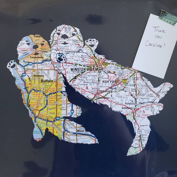 Sea Otter Map Artwork Poster, Monterey Bay California Map, Otter Gifts ...