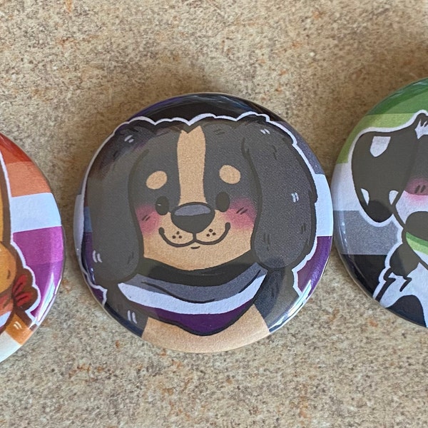 Pride Puppies Buttons (1.5 In) | Cute Dogs Pride Flag Pinback Button ...
