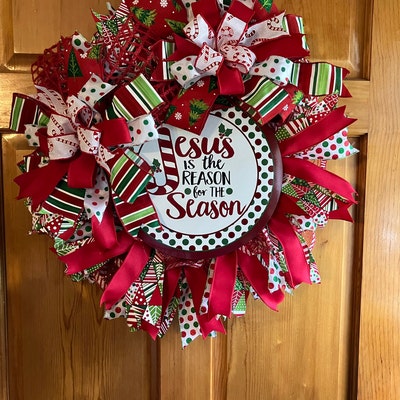 Santa Ribbon Santa Belt Ribbon Red White Plaid Wired Santa Ribbon 2.5 ...