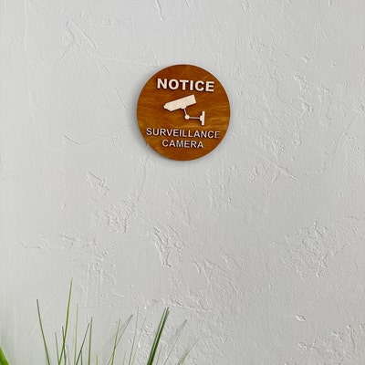 Monitoring, Video Surveillance Sign. Door or Wall Mounting. - Etsy