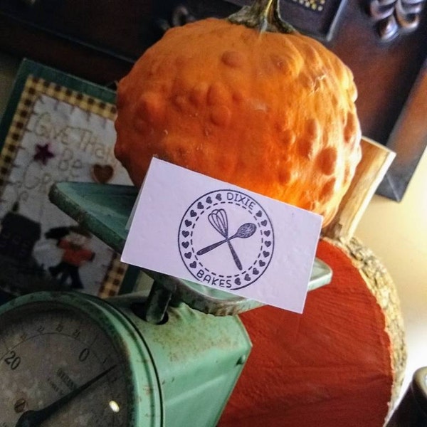 Personalized Baking and Cooking Rubber Stamp | Baked With Love Whisk ...