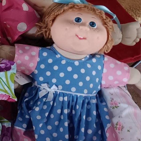 12" Newborn Cabbage Patch Clothes "purple W/white Flowers" Dress ...