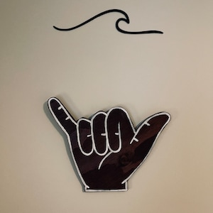 Wooden Hand Peace Sign Cutout | Bohemian Home Decor | Peace Out Sign ...