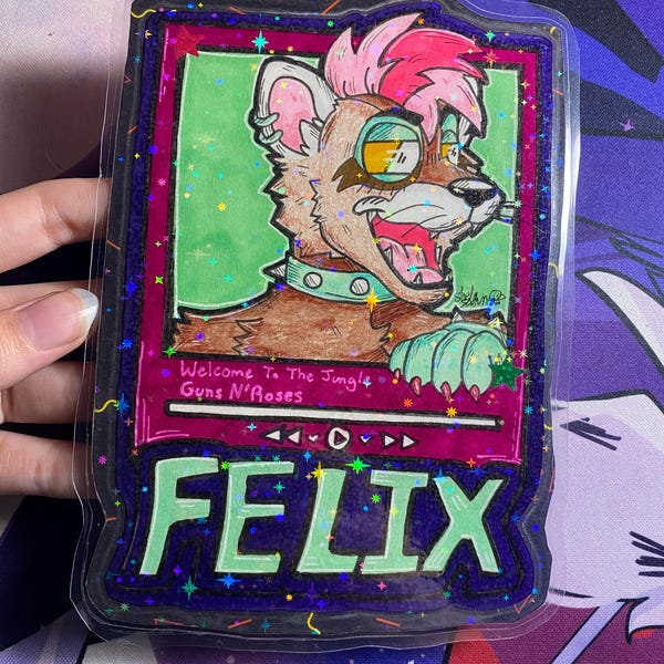 Custom Furry Fursona Badge Furry Badge Commissions Fursona Fursuit ...