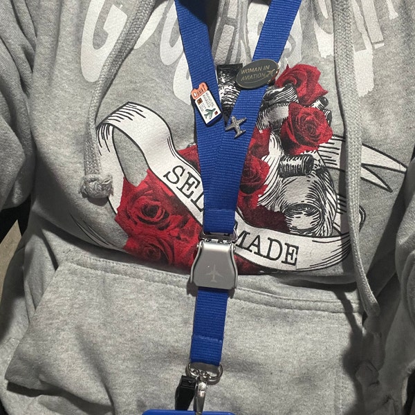 Airplane Seatbelt Buckle Lanyard for Pilots, Flight Attendants, and All ...
