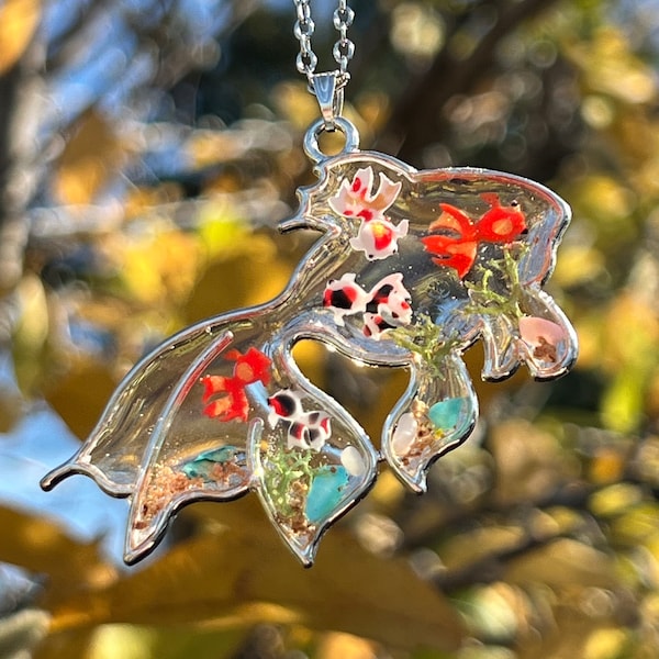 Water Ripple Raindrop Pendant Necklace / Water Ripple Iridescent ...