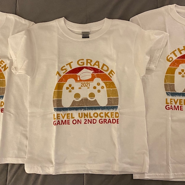 2024 Kindergarten Graduation T-shirt Video Game Level Unlocked Custom ...