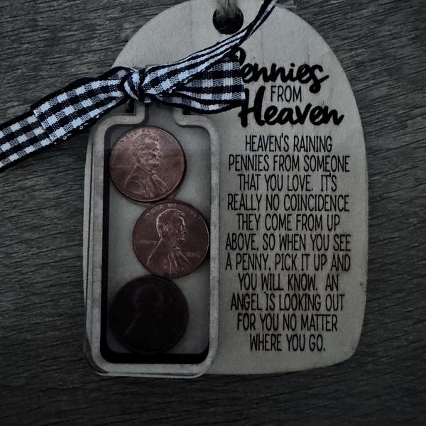 Pennies From Heaven Memory Ornament – Engraved Keepsake for Loved Ones ...
