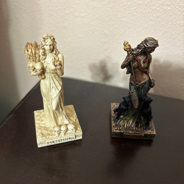 Vintage Persephone Mini Statue - Small Hand-painted Ancient Greek ...