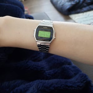 Casio World Time Illuminator Silver Watch with Red Nato Band | Etsy