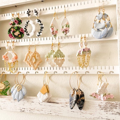 10 Earring Holder Slats Iorganize® DIY Organizer 10 Colors 3 Styles ...