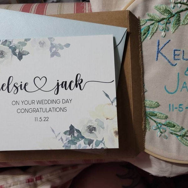 Custom Wedding Card to the Bride and Groom | Personalized Wedding Card ...