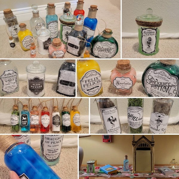 Wizarding HP Fandom Potions. These Magical Decor Pieces Come in 3 ...