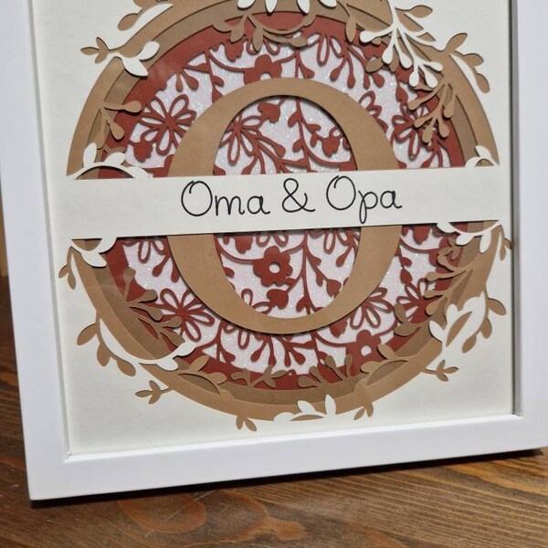 3D Split Monogram A-Z Shadow Box, Custom Name, Alphabet Family Name SVG ...