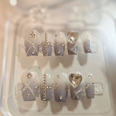 Custom Design No.62 Press on Nails for the Custom Nails Please Message ...