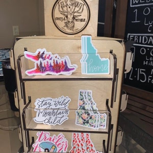 Wooden Sticker Display-small Small Product Display - Etsy
