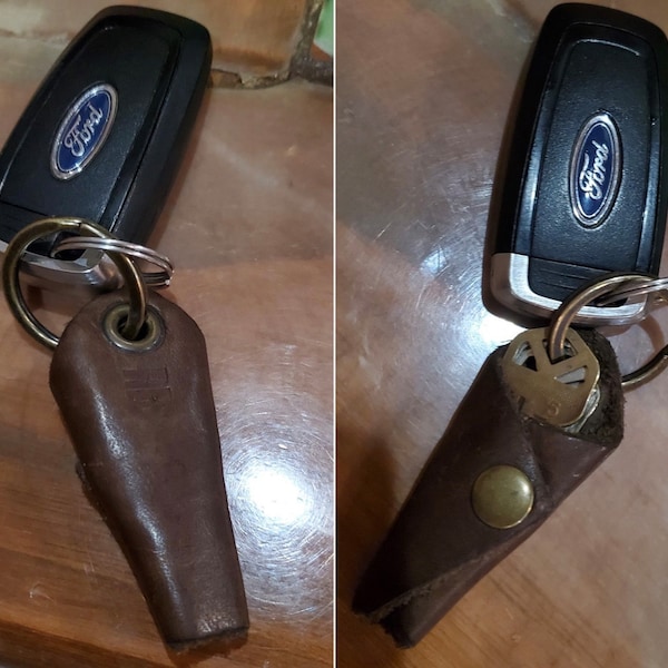 Personalized Leather Keychain Wrap | Key Wrap | Key Fob Customized With ...