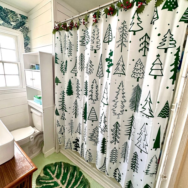 Black Handmade Macrame Boho Chic Midcentury Theme Shower Curtain Hook ...