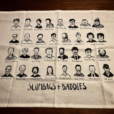 Scumbags & Baddies Serial Killer Tea Towel - Etsy