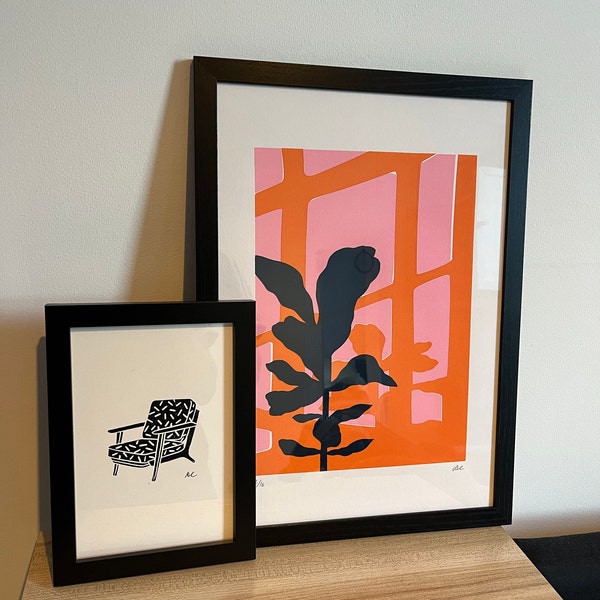 Ocean 'coral' Abstract Screen Print - Etsy