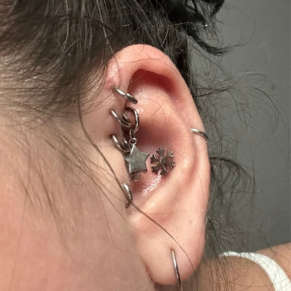 Set of 2 Silver Raven-crow With Moon and Pentagram Boot Charms, Boots ...