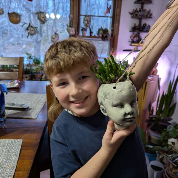 Pixie Head Planter - Etsy